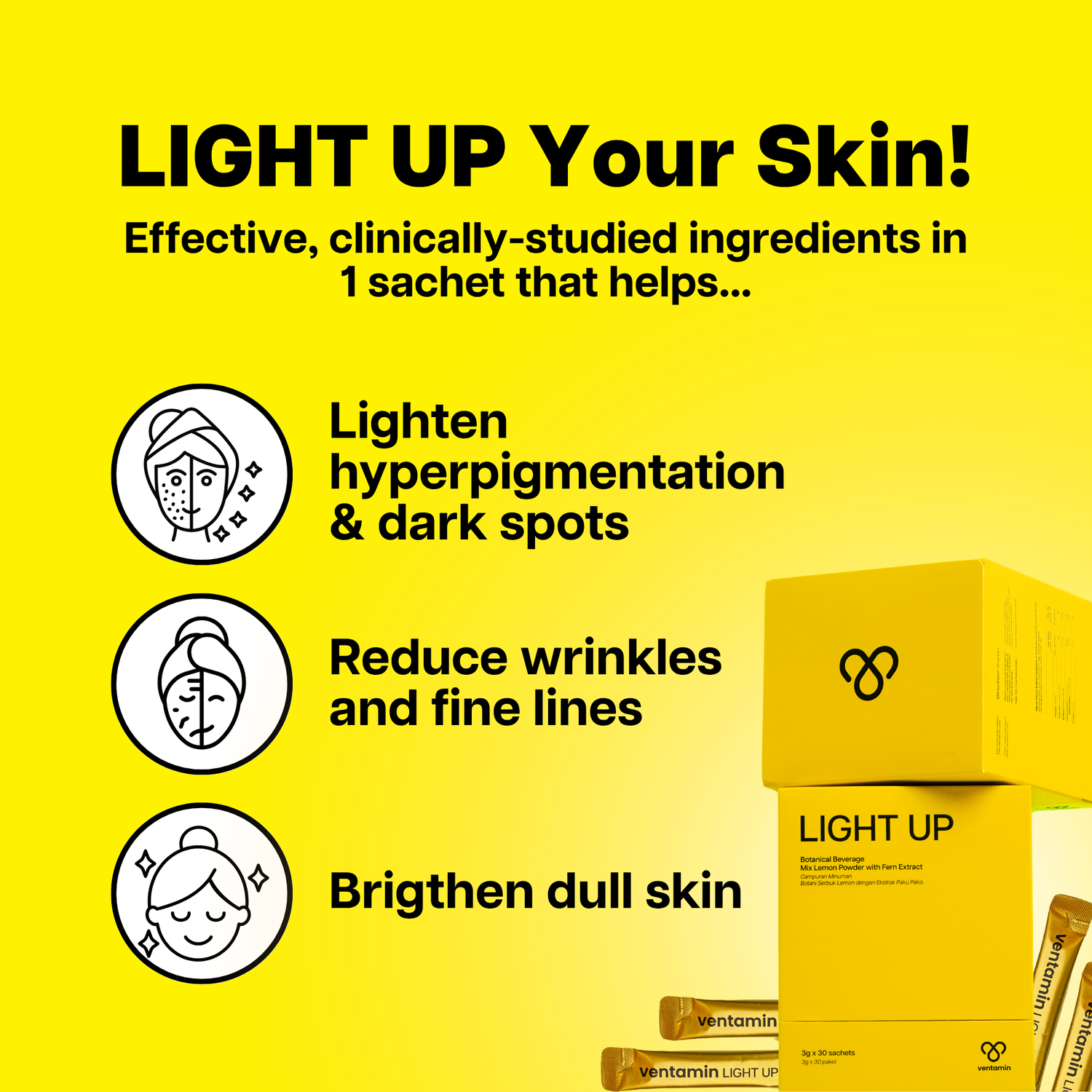 Ventamin Light Up: Illuminate Your Skin with Oral Skincare Solution